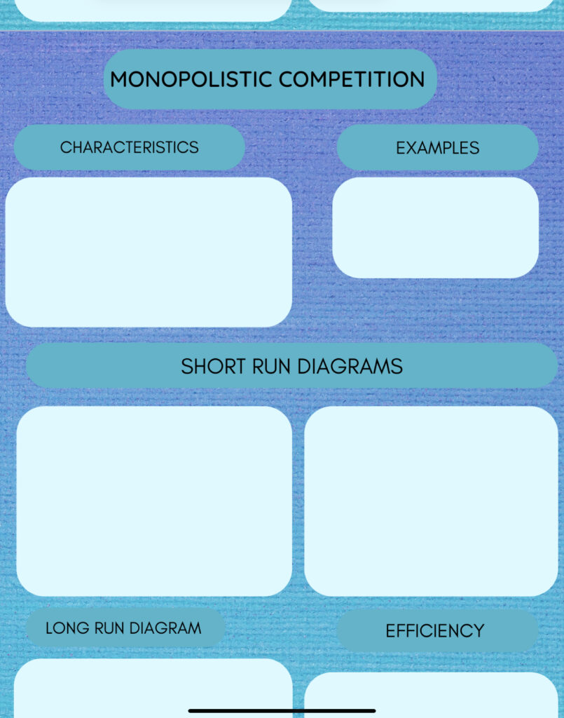 Market structures worksheet – Economics Tutor